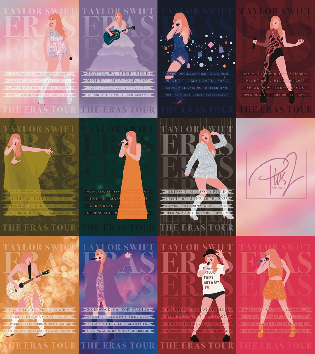 Minimalistic Eras Tour - Customized Tour Poster - Etsy