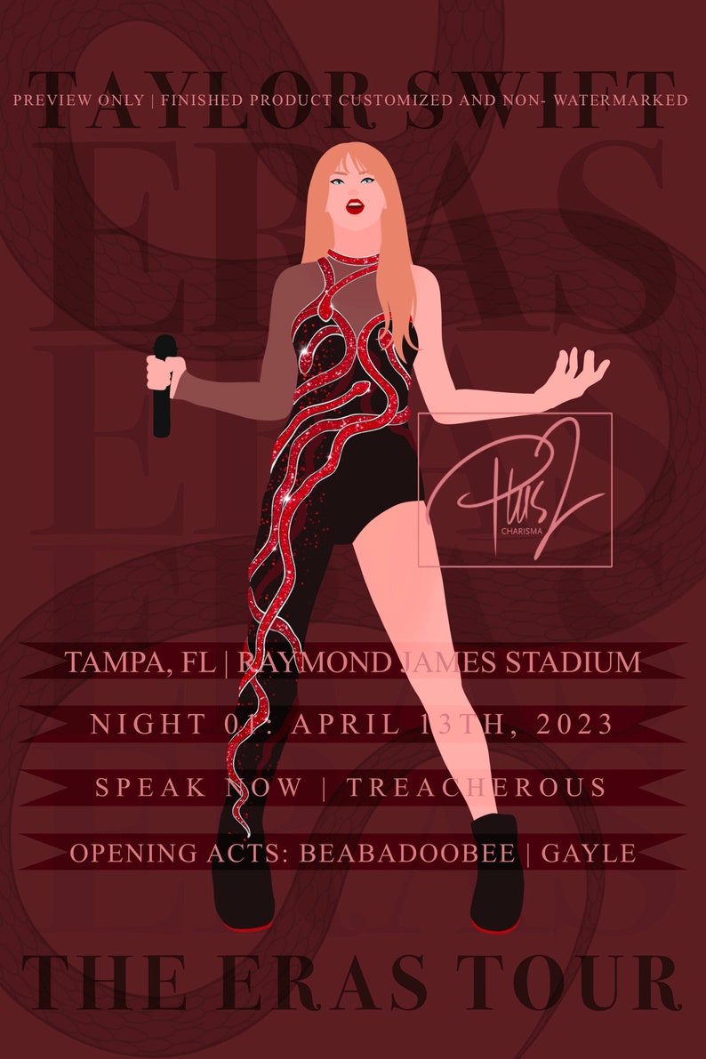 Minimalistic Eras Tour - Customized Tour Poster - Etsy