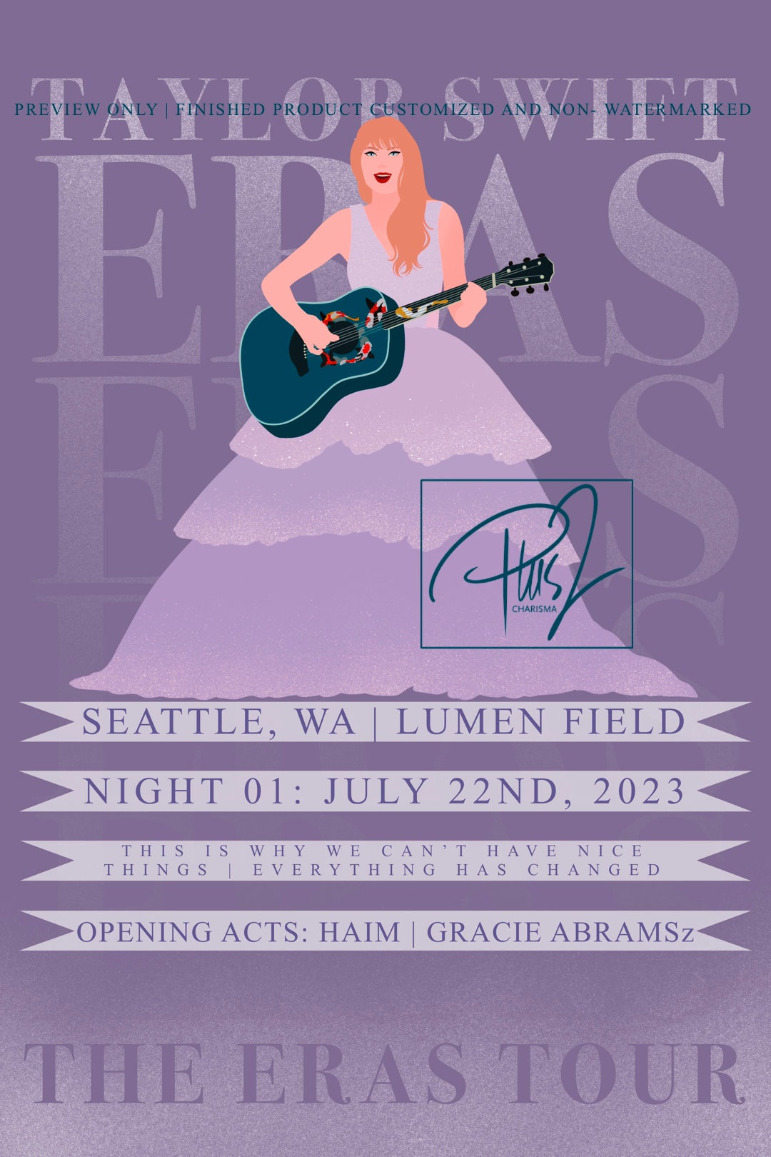 Minimalistic Eras Tour Customized Tour Poster - Etsy