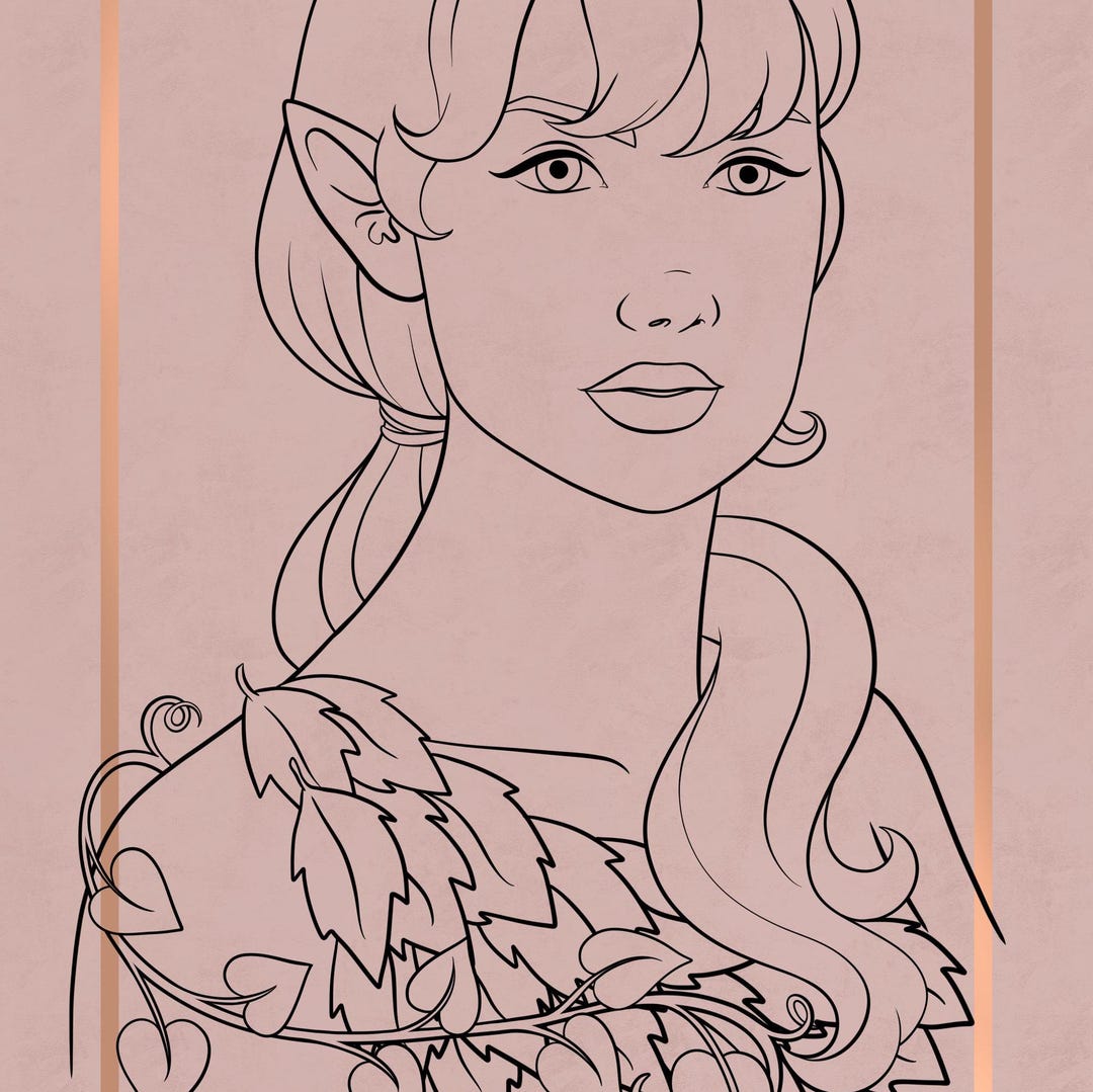 Custom Character Art: Line Art Variant - Etsy