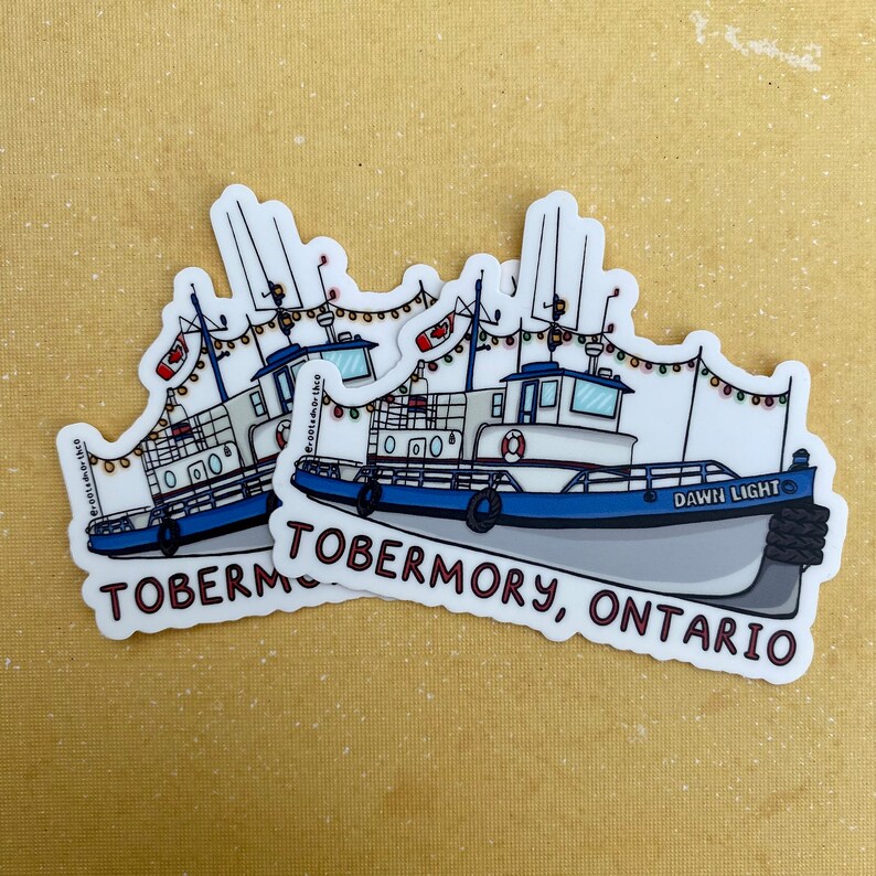 Dawn Light Tug Boat Sticker, Vinyl Sticker, Waterproof for Nalgene and ...
