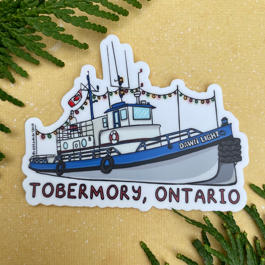 Dawn Light Tug Boat Sticker, Vinyl Sticker, Waterproof for Nalgene and ...