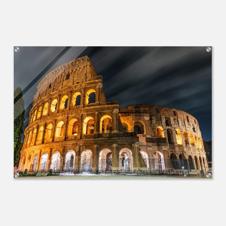 Acrylic Print Rome Italy Colosseum - Etsy