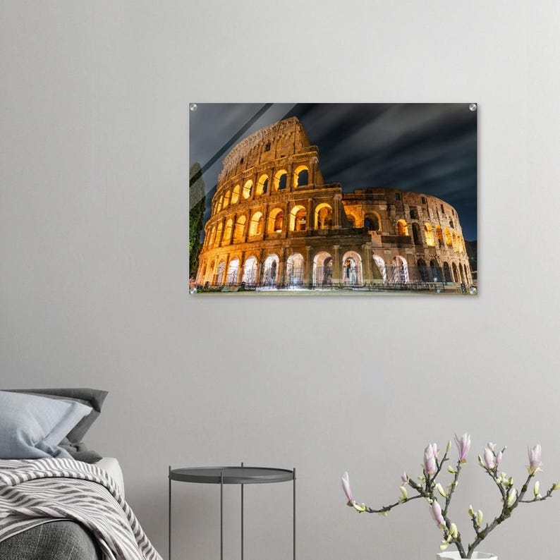 Acrylic Print Rome Italy Colosseum - Etsy