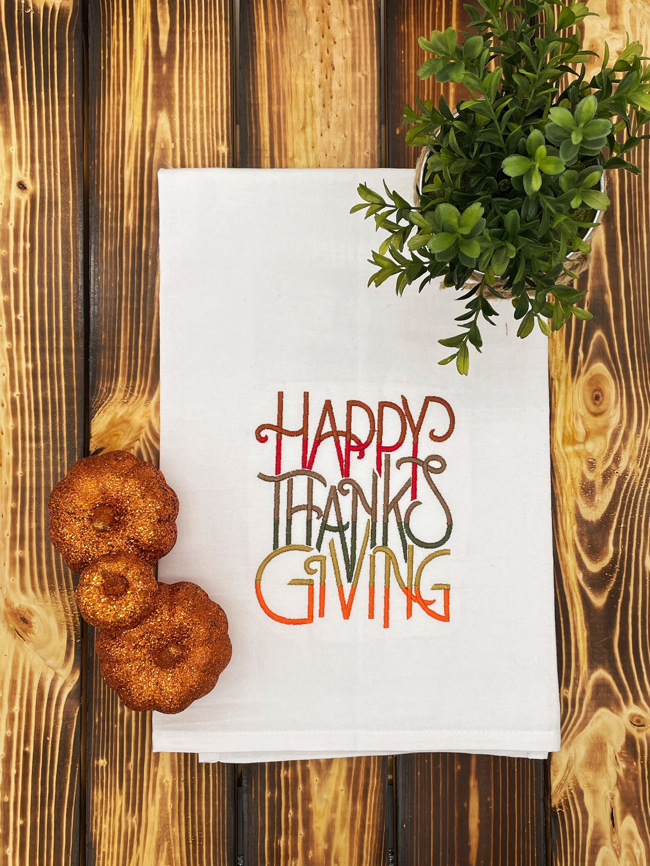 Happy Thanksgiving Tea Towel Dish Towel for Fall Kitchen - Etsy