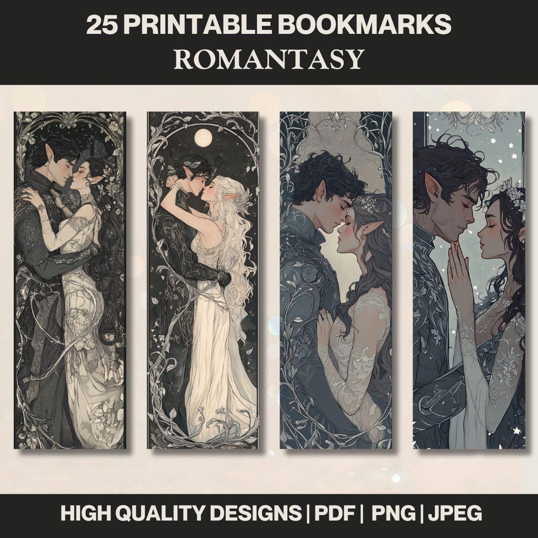 Romantasy Bookmarks: Fae Romance Printable Set (digital Download) - Etsy
