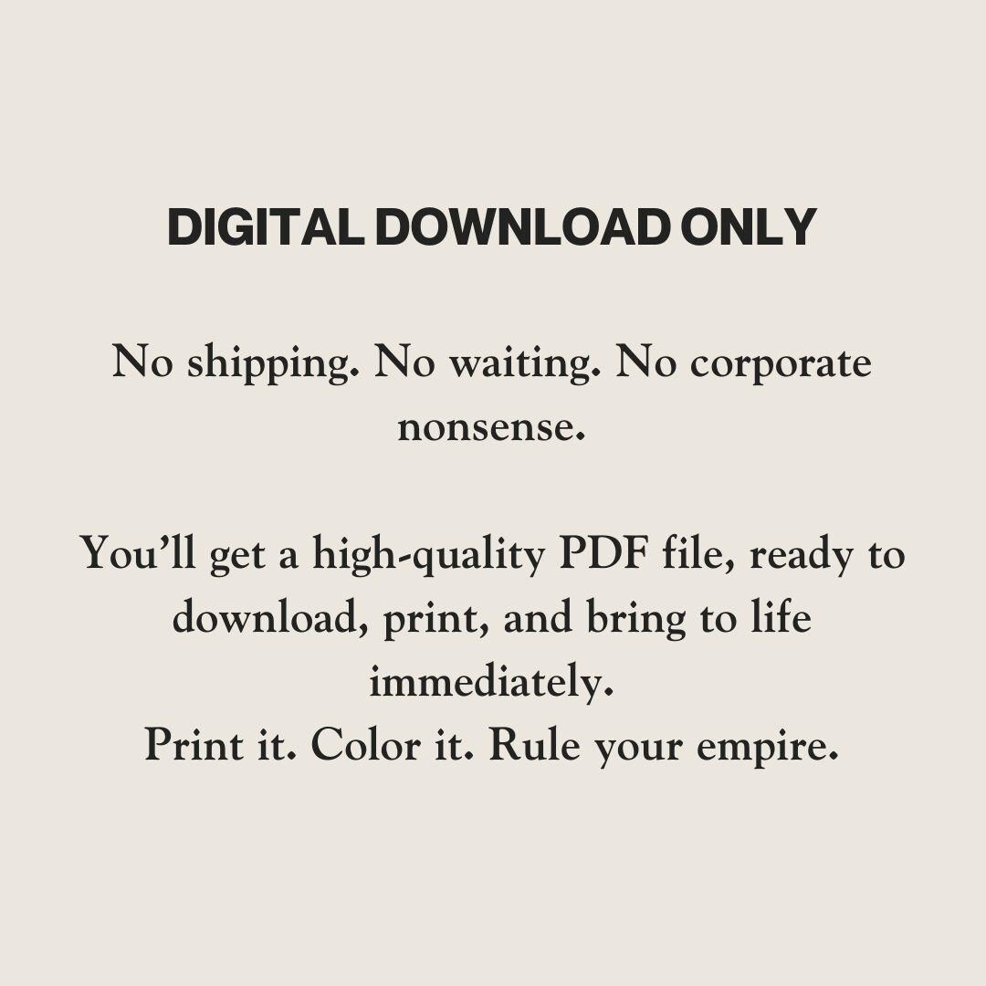 Corporate Goth Coloring Pages | Dark Academia & Gothic Office Aesthetic ...