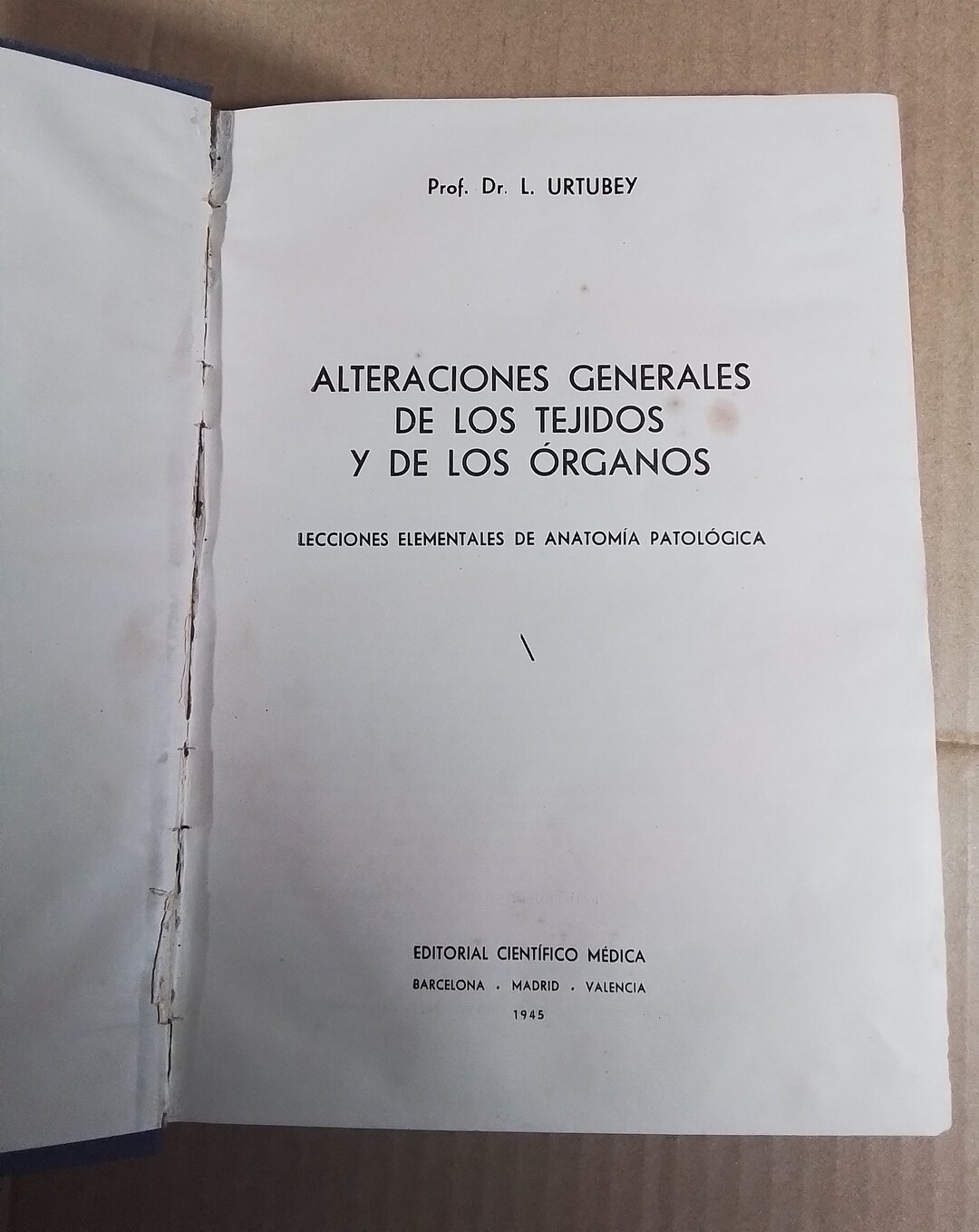 Vintage Medical Book Alterations of Tissues and Organs Spain 1945 - Etsy
