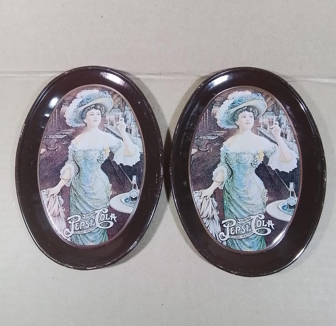 Vintage Lot 2x Used Pepsi-cola Trays - Etsy