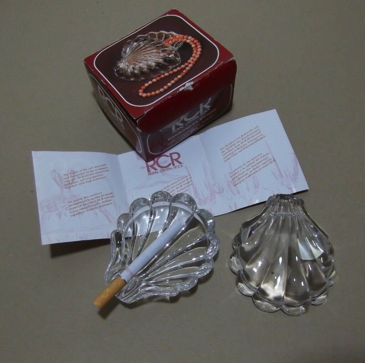 Small Jewelry Box Royal Crystal Rock Vintage Shell Shape - Etsy