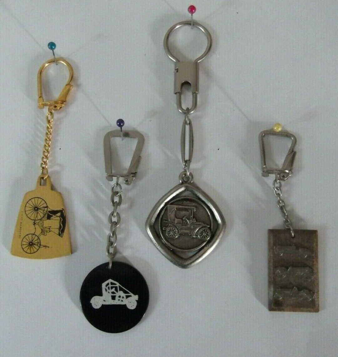 Lot 4 Vintage Cars Keychains Keychains Vintage Promo Used Hanging Cars ...