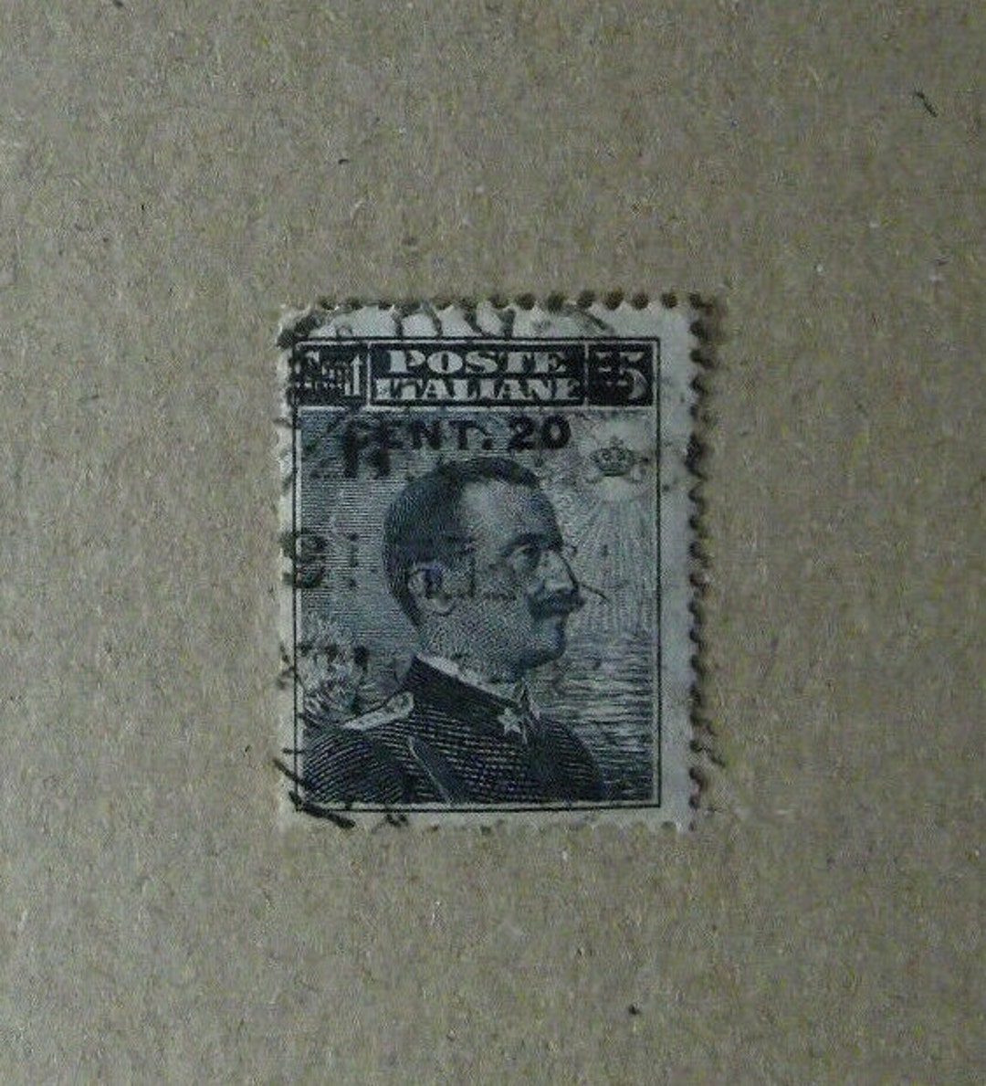 Vintage Stamp Poste Italiane 15 Cent Surcharge 20 Stamps. Emanuel III ...
