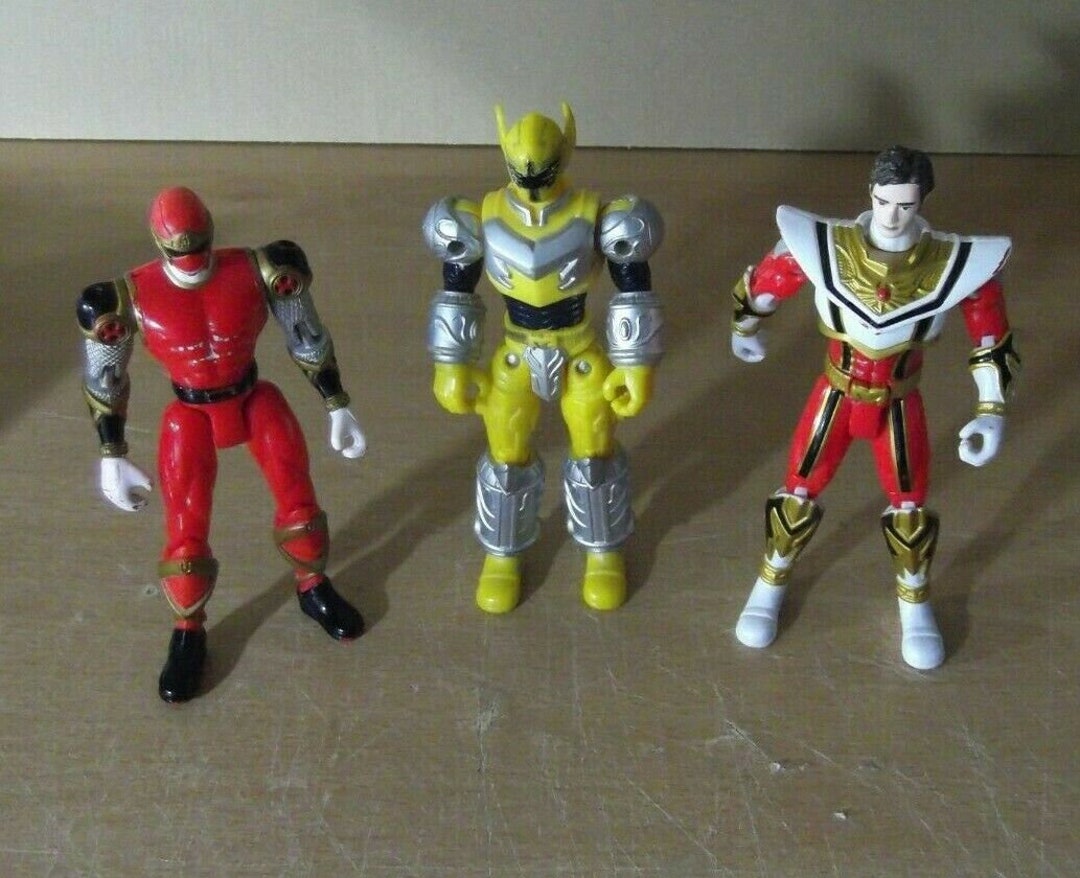 Lot of 3 Power Rangers Bandai Dolls Yellow Red Articulated Figures - Etsy