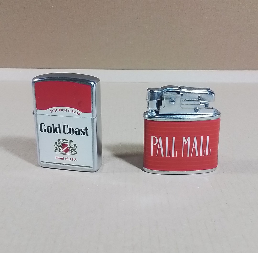 Vintage Lot 2 X Lighters Oil Pall Mall Gold Coast Briquet Feuerzeug ...