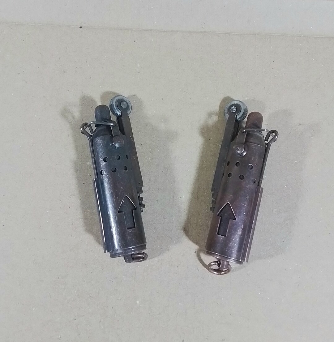 Vintage Lot 2 X Trench Lighters Lighter Military Replica Windproof Oil ...