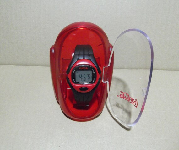 Vintage Clock Space Coca Cola Digital Chronograph Wat… - Gem