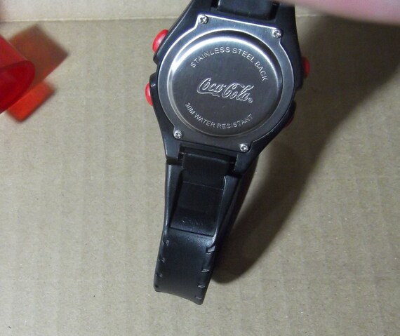 Vintage Clock Space Coca Cola Digital Chronograph Wat… - Gem