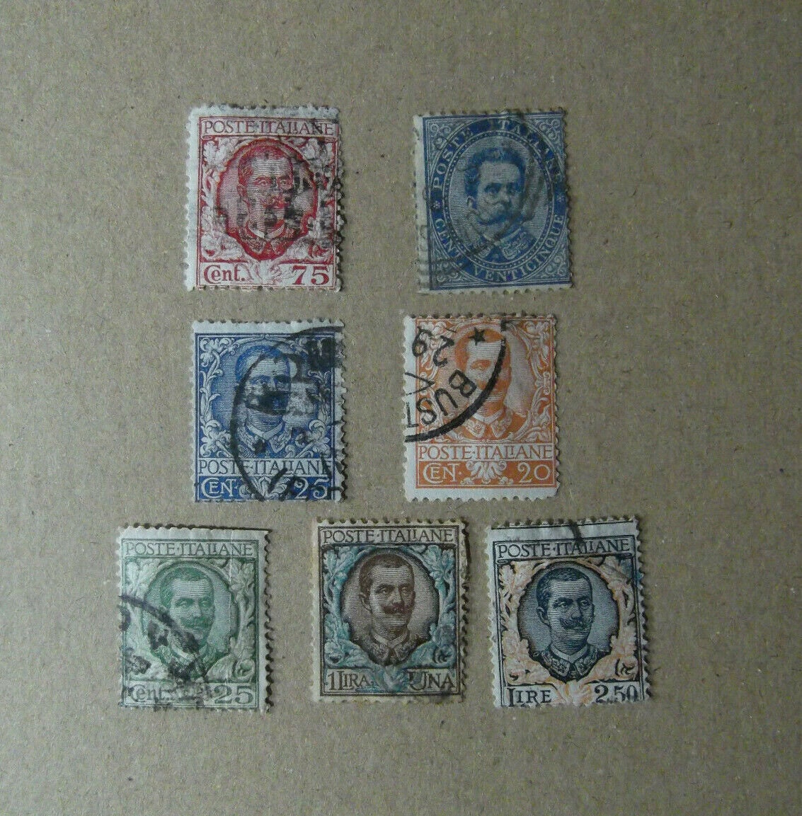Stamp Lot 7 Poste Italiane Cent Lire Lira Reign Italy Used Stamps - Etsy