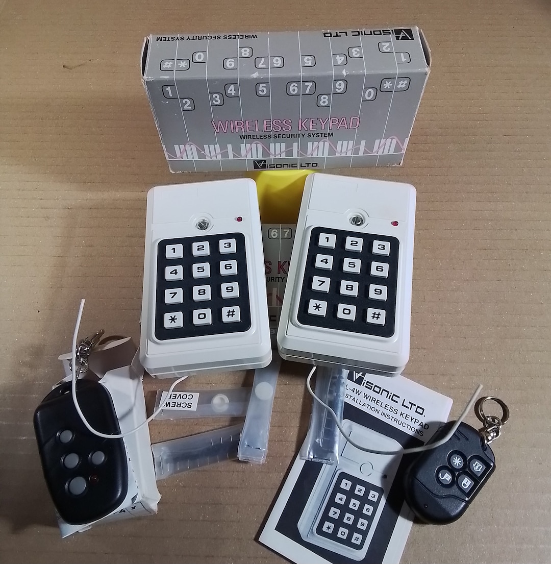 Wireless Keypad Lot 2 X Visonic CL-4W Vintage + 2 Pocket Remotes - Etsy