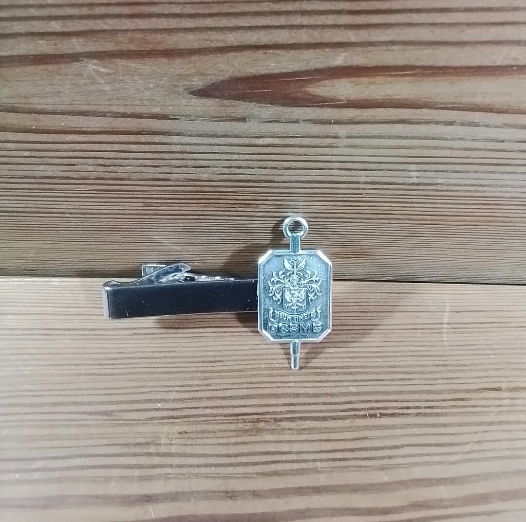 Deum Timete DCSMS Vintage Tie Clip Silver Plated Badge Clip Tie Clip - Etsy