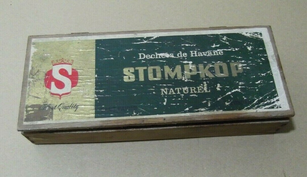 Vintage Cigar Box Stompkop Naturel Dechets De Havane Wood - Etsy