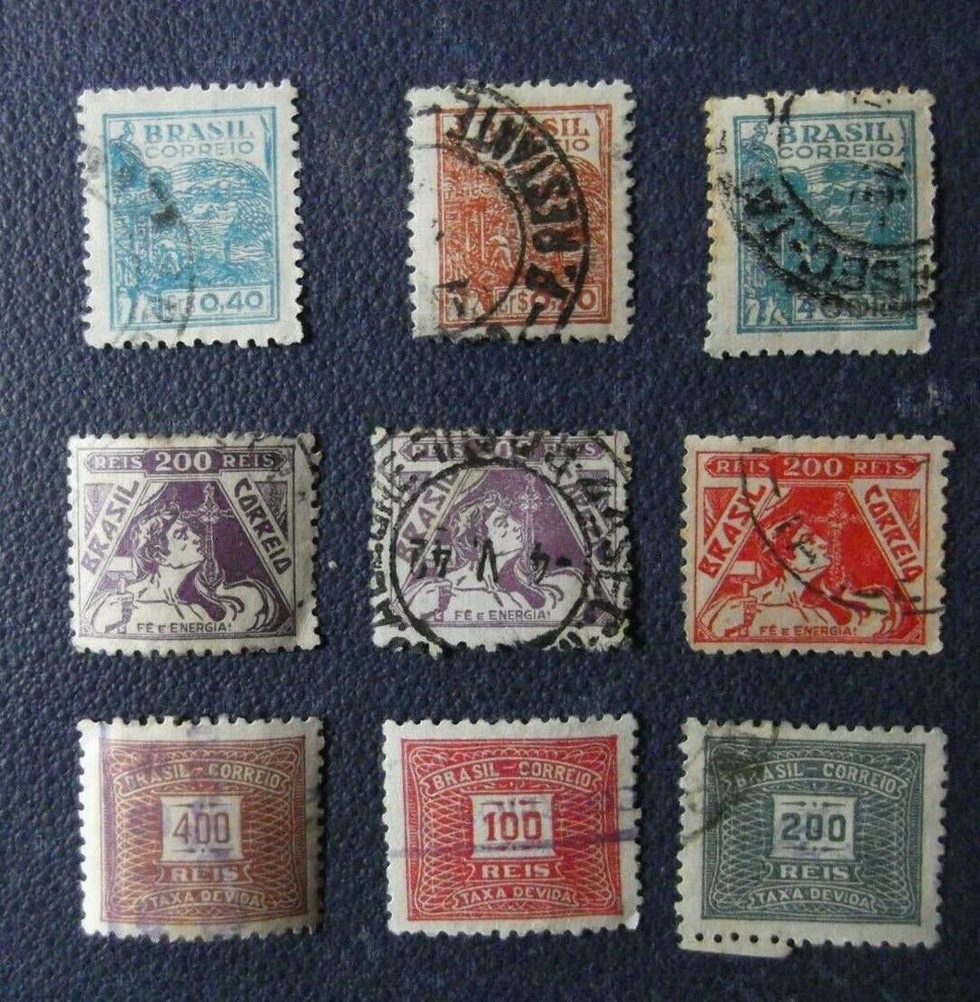Lot of 20 Stamps Brazil Stamps Brazil Taxade Life, Aerial Varieties Etc ...