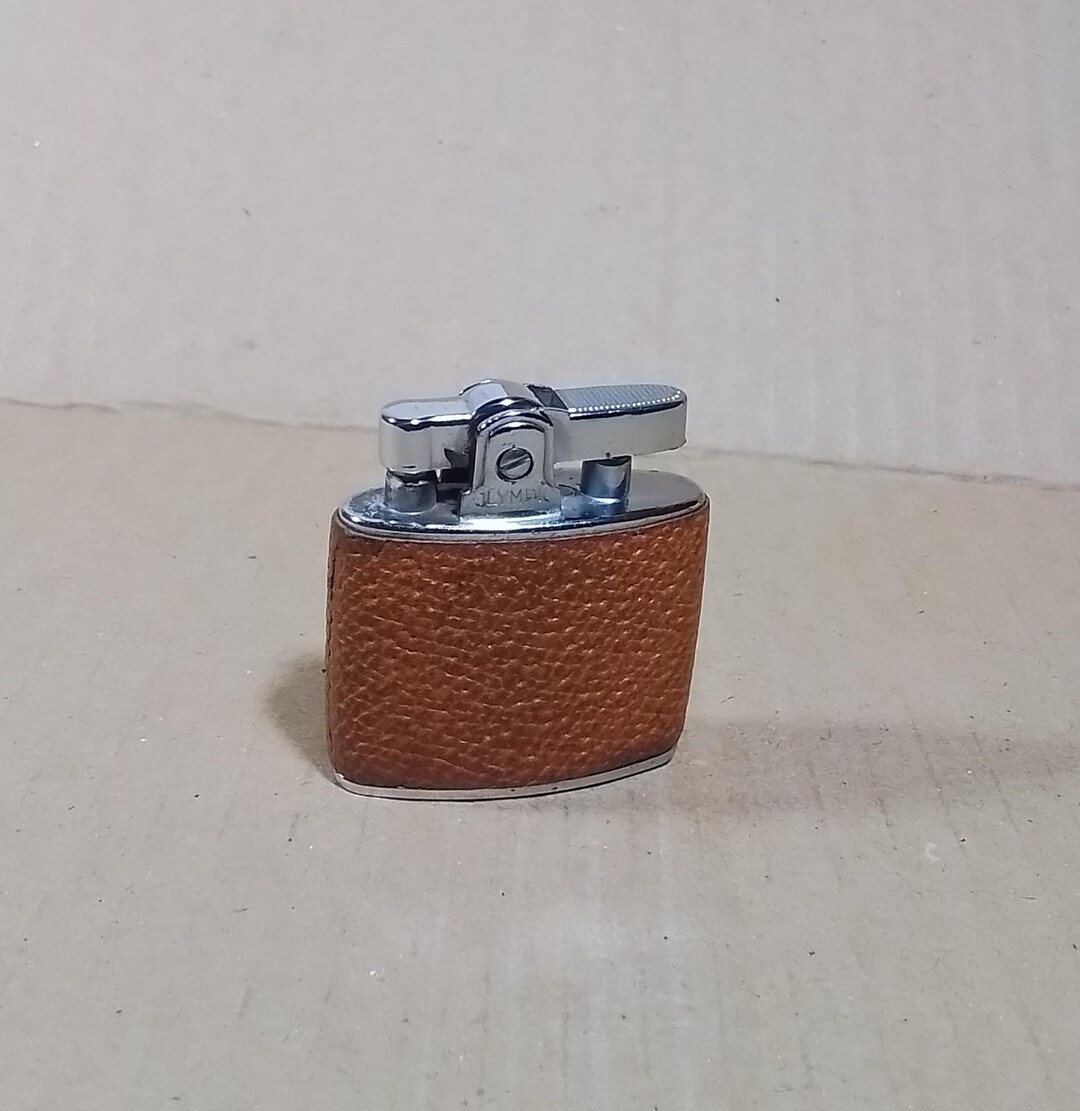 Vintage Oil Lighter Olympic Leather Working Lighter Briquet Feuerzeug ...
