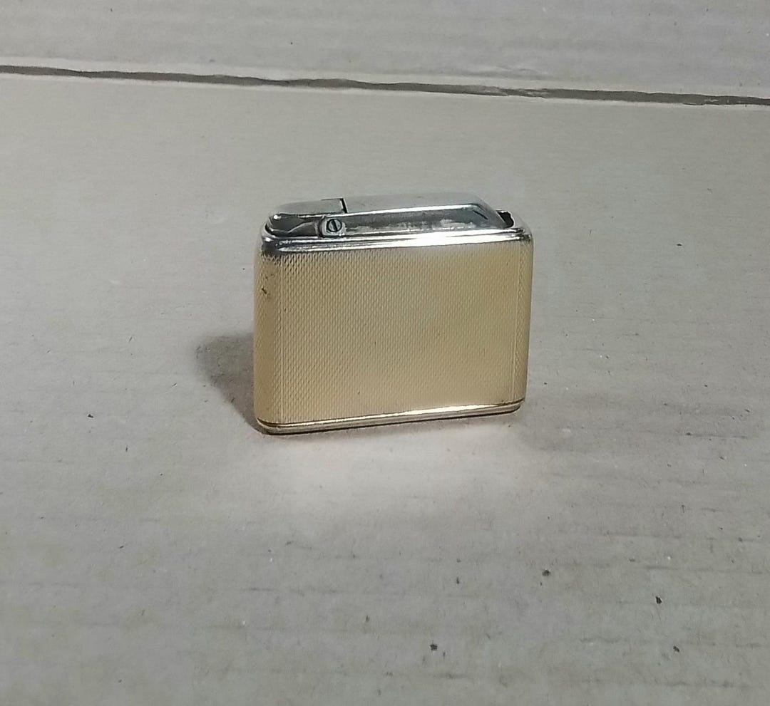 Vintage Gas Lighter Colibri W.germany Gold Plaque 10M. Working Briquet ...