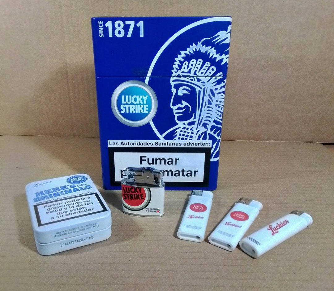 Lucky Strike Lot Tim Box Lighters Vintage Lighters Cigarette - Etsy