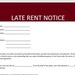Late Rent Notice - Overdue Rent Form - Editable Word Docx - Instant ...