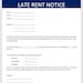 Late Rent Notice - Overdue Rent Form - Editable Word Docx - Instant ...