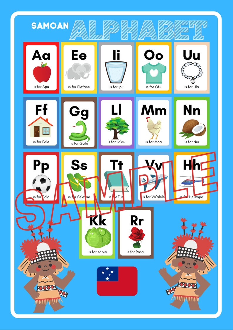 Children's Samoan Alphabet A3 Digital Download - Etsy