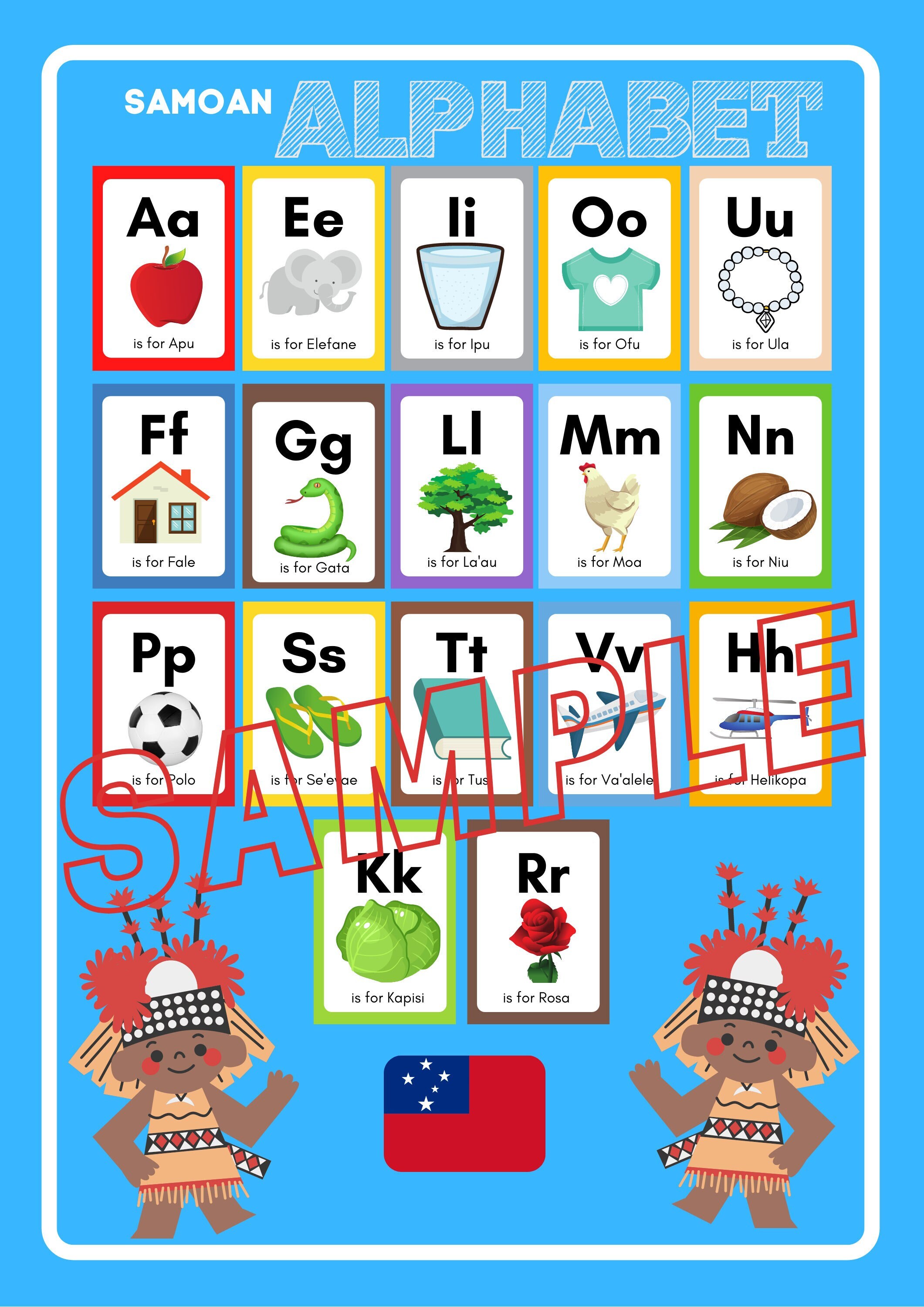 Children's Samoan Alphabet A3 Digital Download - Etsy Australia