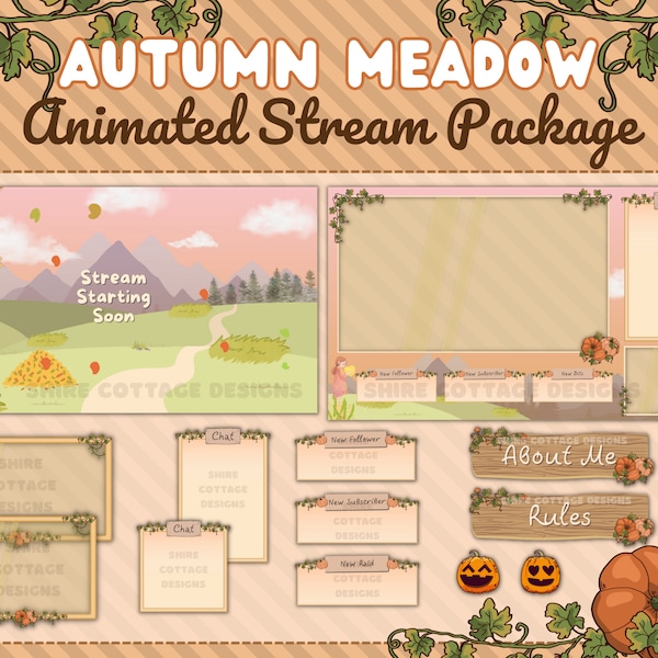 Fall Animated Twitch Overlay - Etsy
