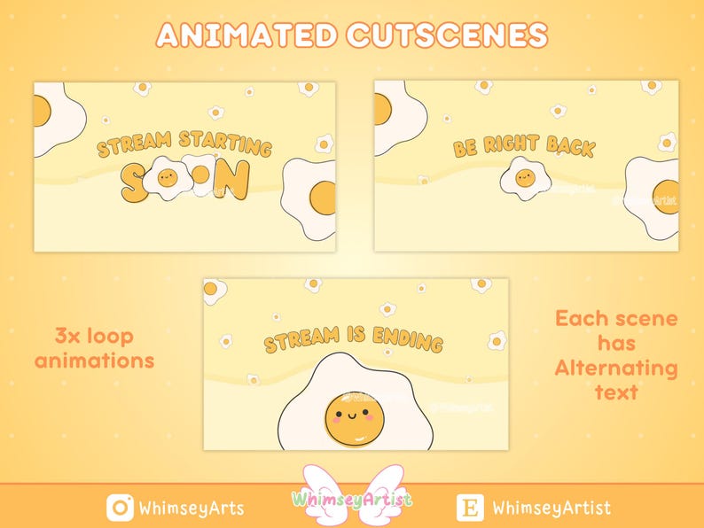 Egg Stream Pack W/animated Cutscenes | Twitch Package, Animated ...
