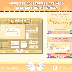 Pixel Bee Panels | Twitch Panels, Stream Panels, Bee Twitch Panels, Bee ...