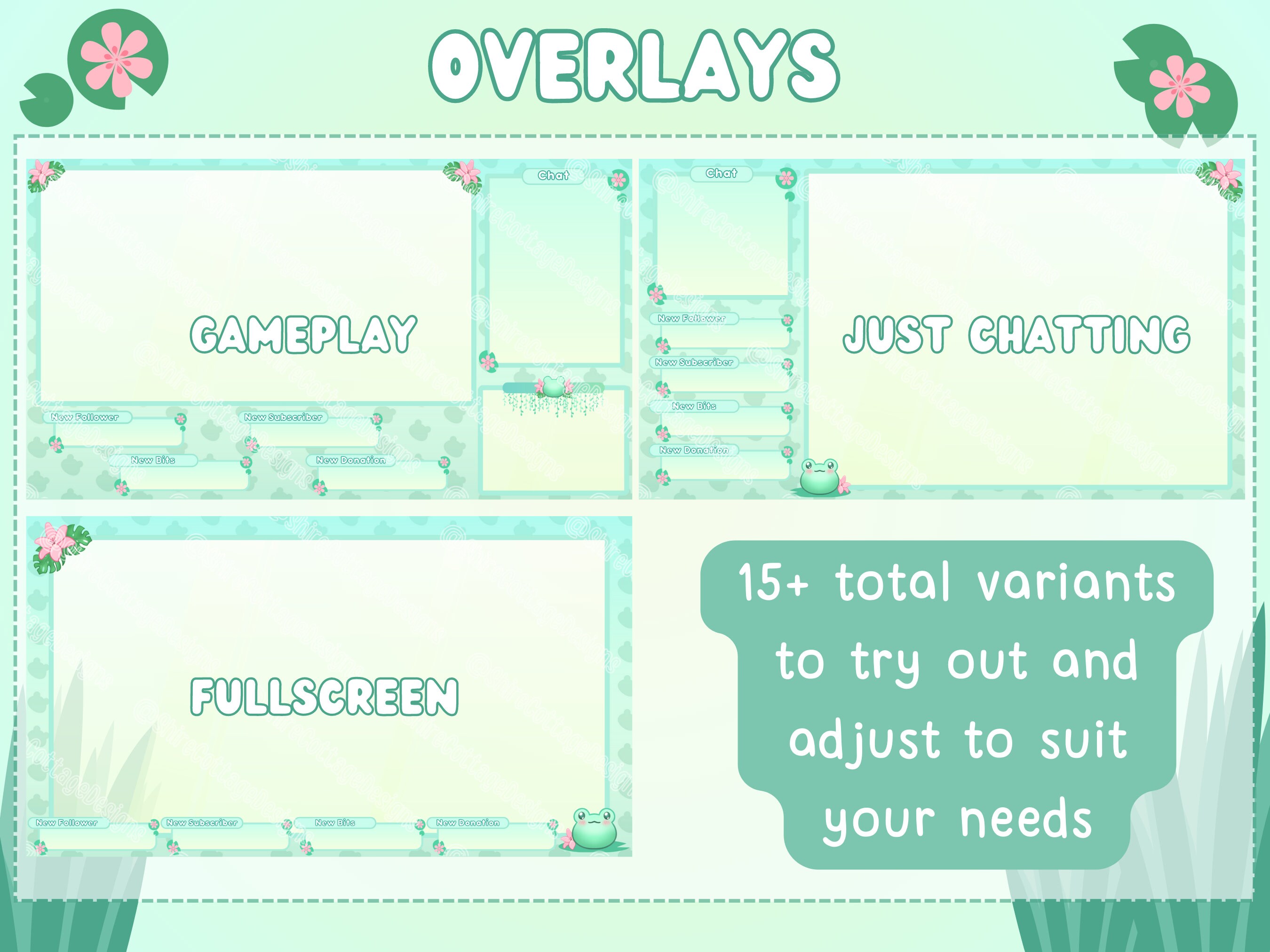 Cute Frog Stream Package W/animated Cutscenes! Frog Twitch Pack, Frog ...