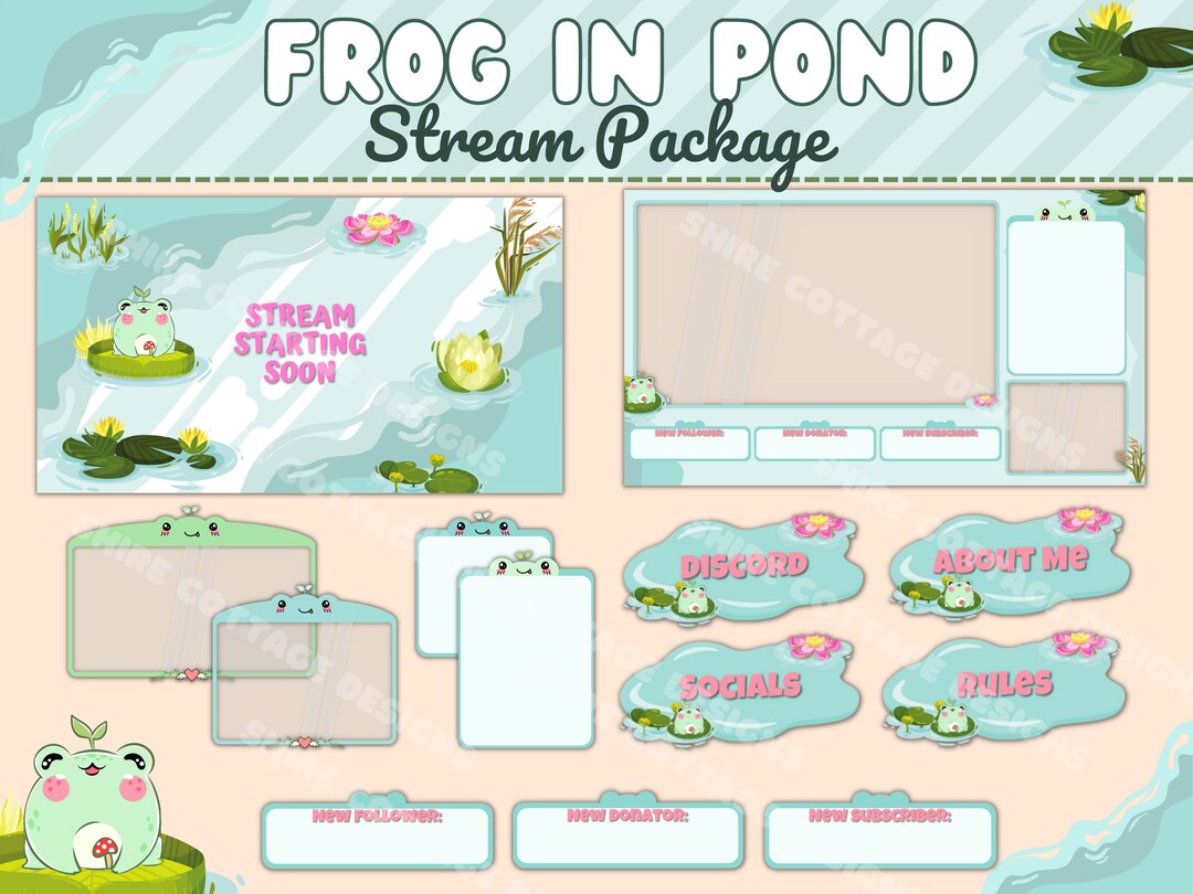 Cute Kawaii Frog in Pond Stream Package W/animated Cutscenes - Cute ...