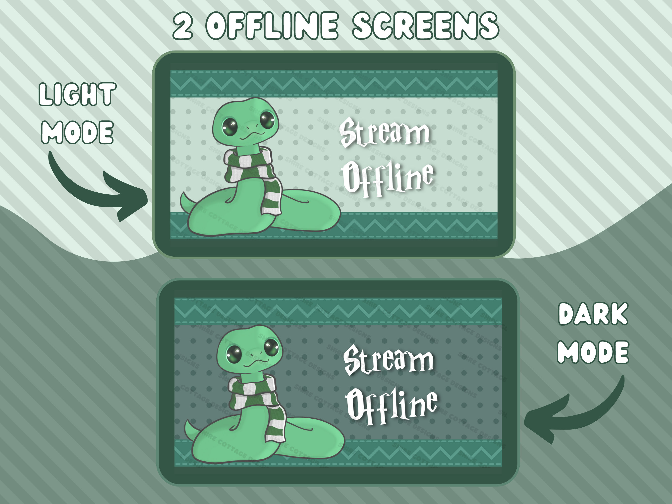 Kawaii Snake Twitch Package W/animated Cutscenes, Snake Stream Pack ...