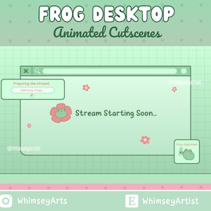 Frog Desktop Animated Overlay Cutscenes for Twitch, Frog Stream Pack ...