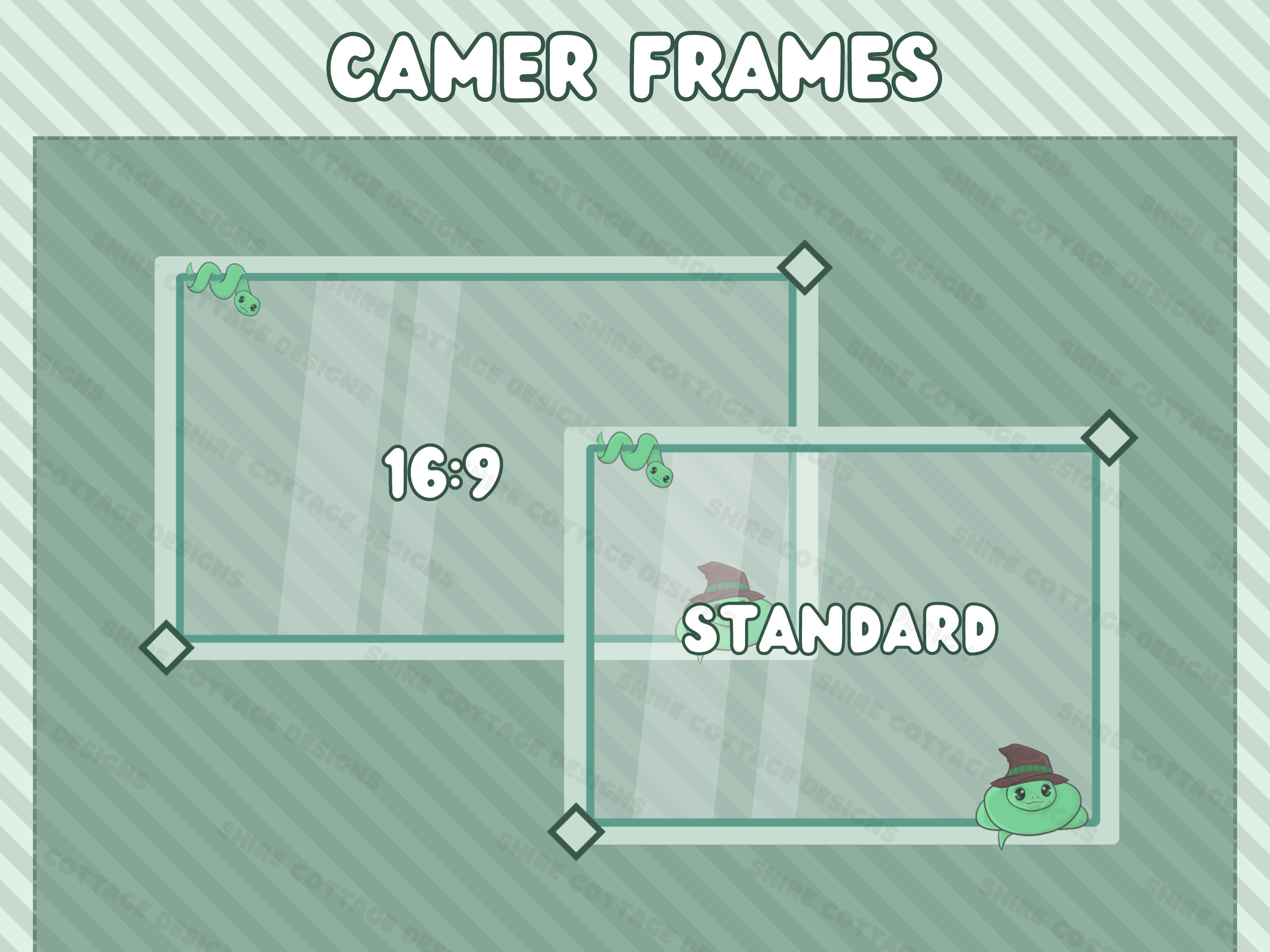 Kawaii Snake Twitch Package W/animated Cutscenes, Snake Stream Pack ...