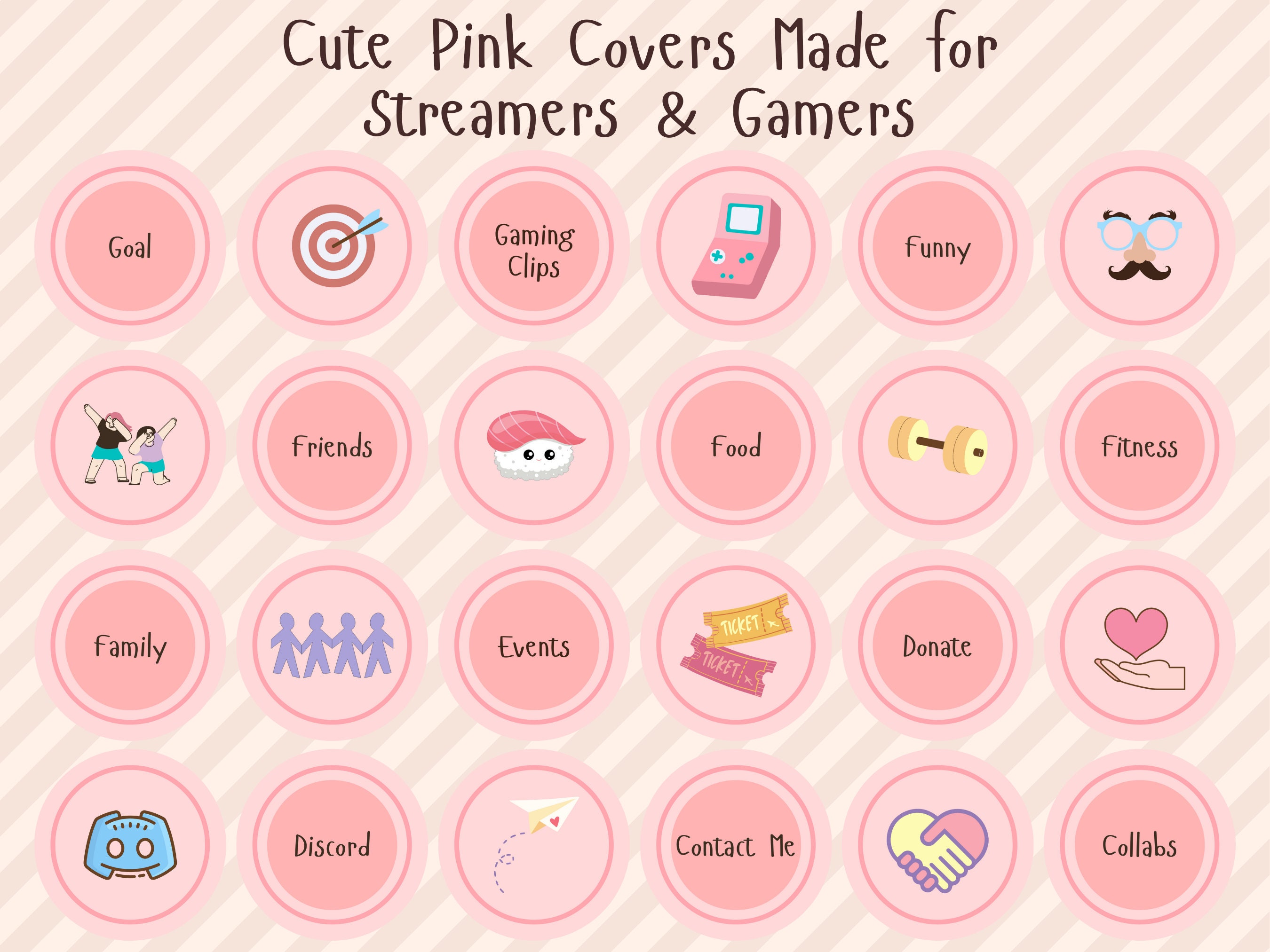 Cute Pink Instagram Highlight Covers for Streamers - Streamer ...
