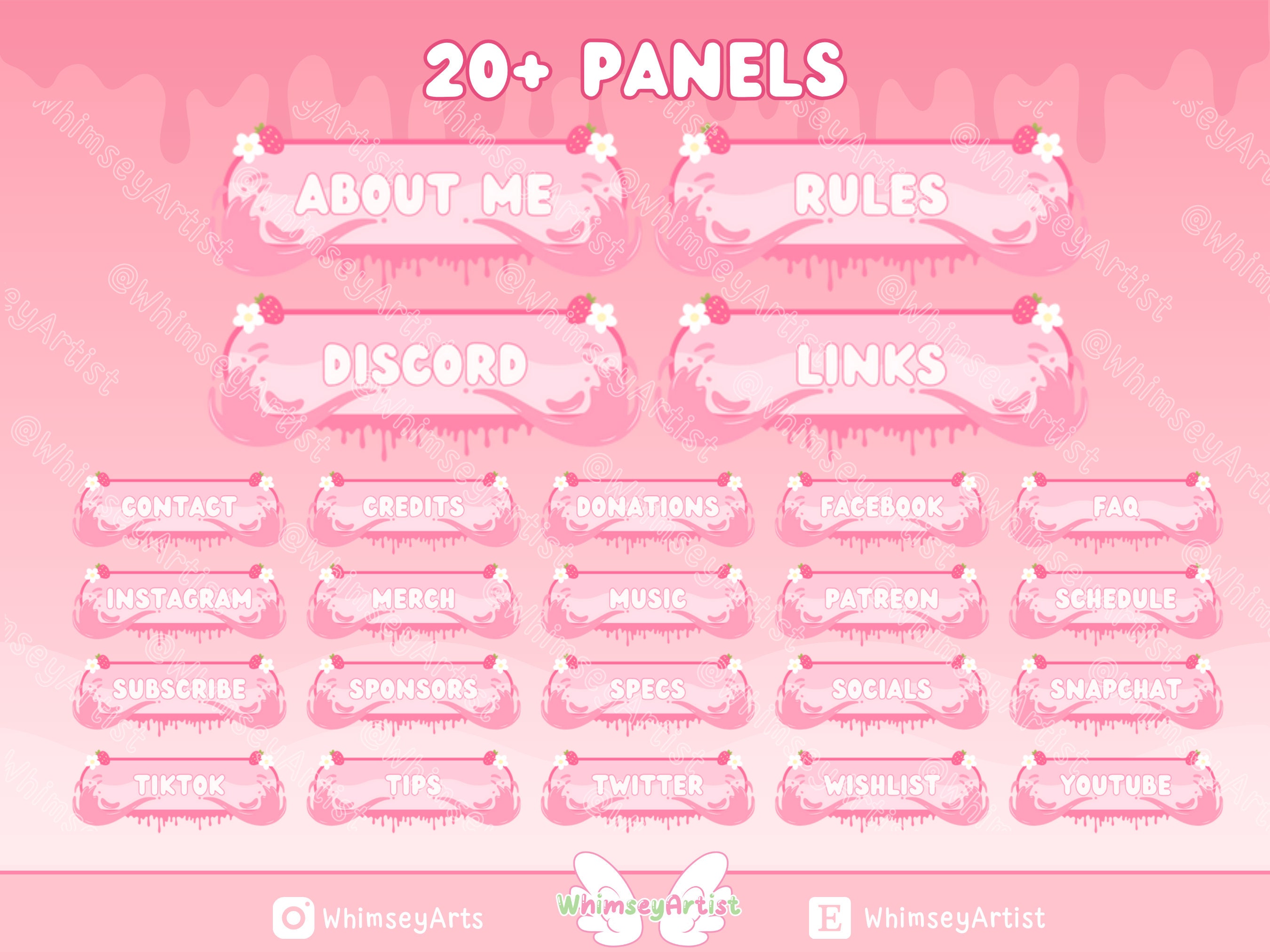 Strawberry Milk Stream Package, Animated Overlays. Cow Emotes, Cow ...