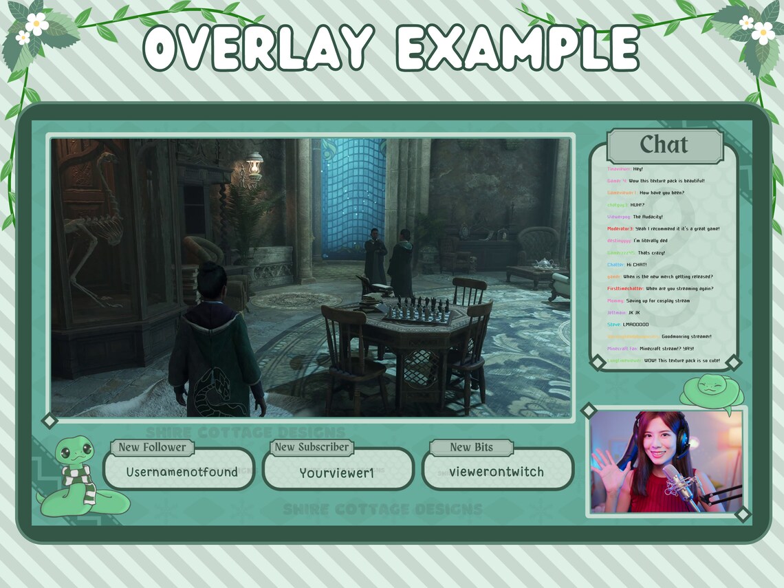 Kawaii Snake Twitch Package W/animated Cutscenes, Snake Stream Pack ...