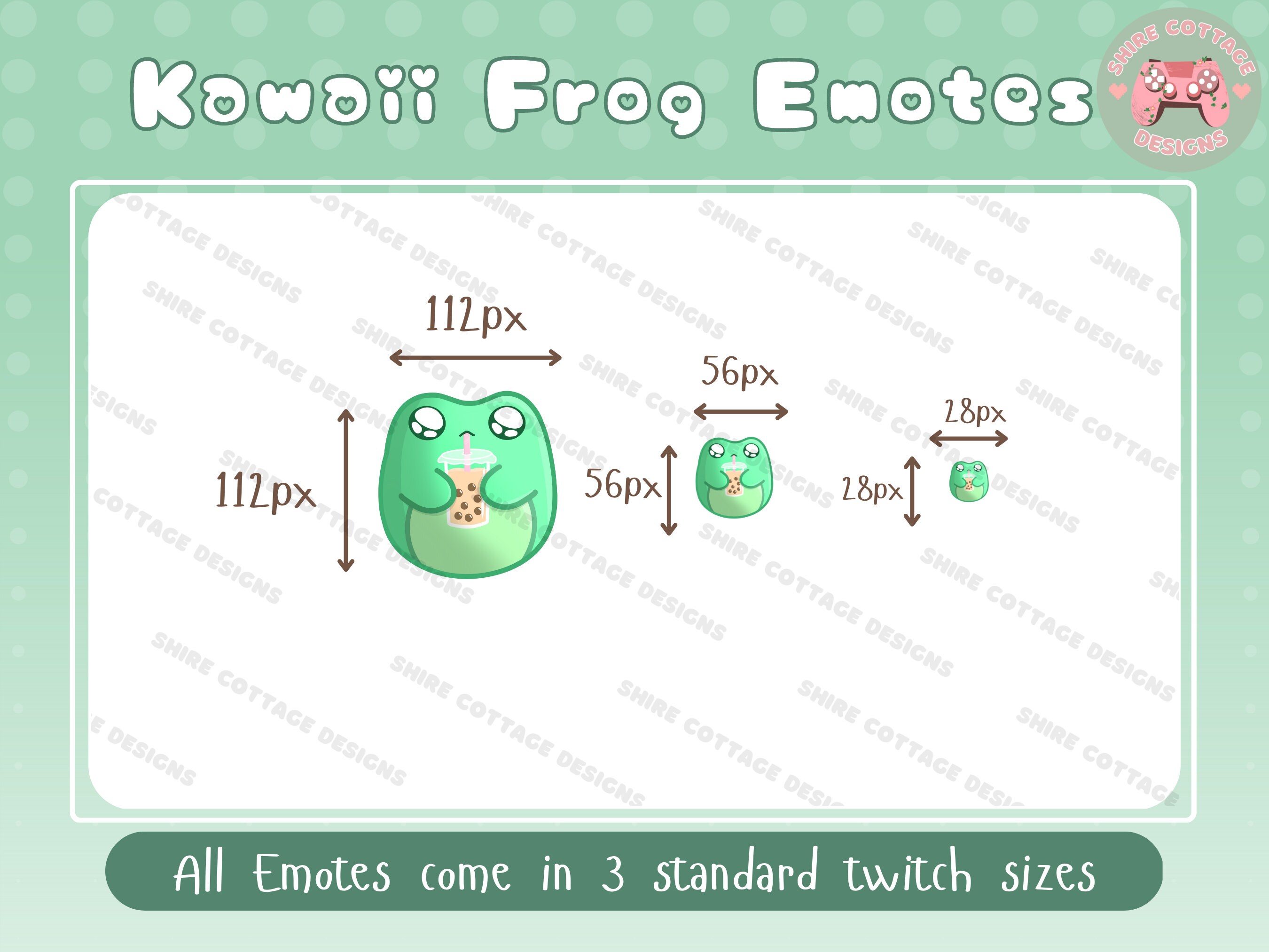 Kawaii Frog Emote Bundle - Kawaii Emotes, Twitch Emotes, Frog Stream ...