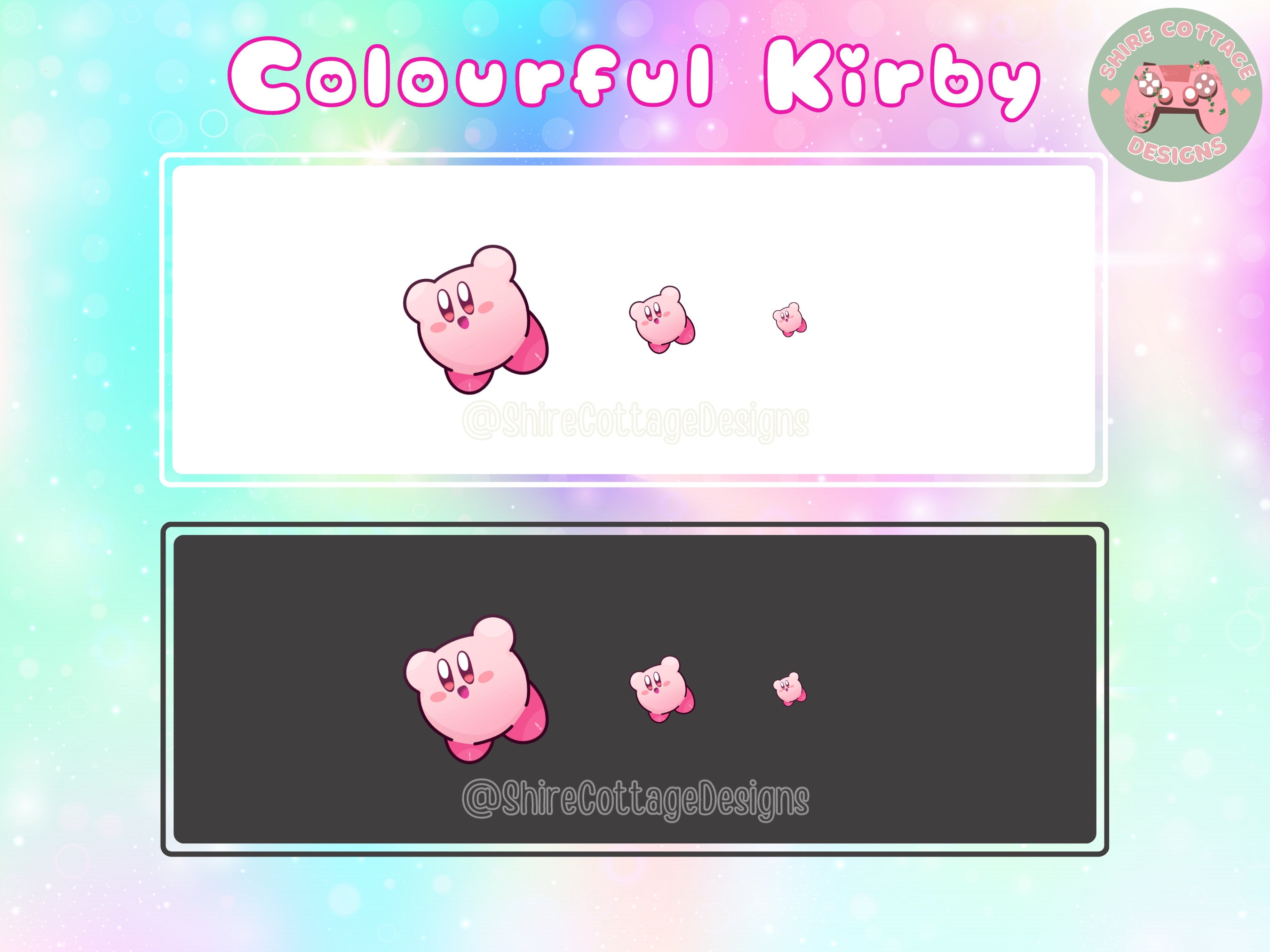 Kirby Twitch Sub/bit Badges, Kirby Emotes, Kirby Twitch Pack, Kirby ...
