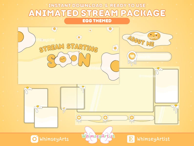 Egg Stream Pack W/animated Cutscenes | Twitch Package, Animated ...
