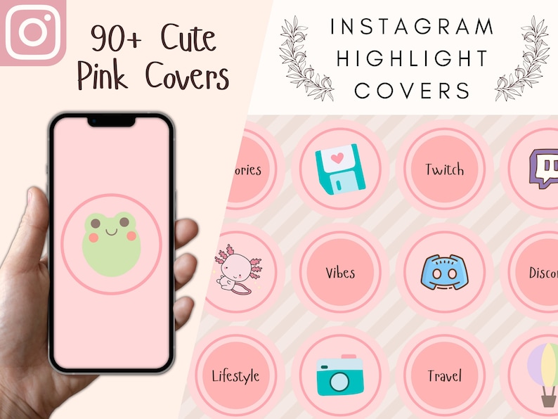 Cute Pink Instagram Highlight Covers for Streamers - Streamer ...