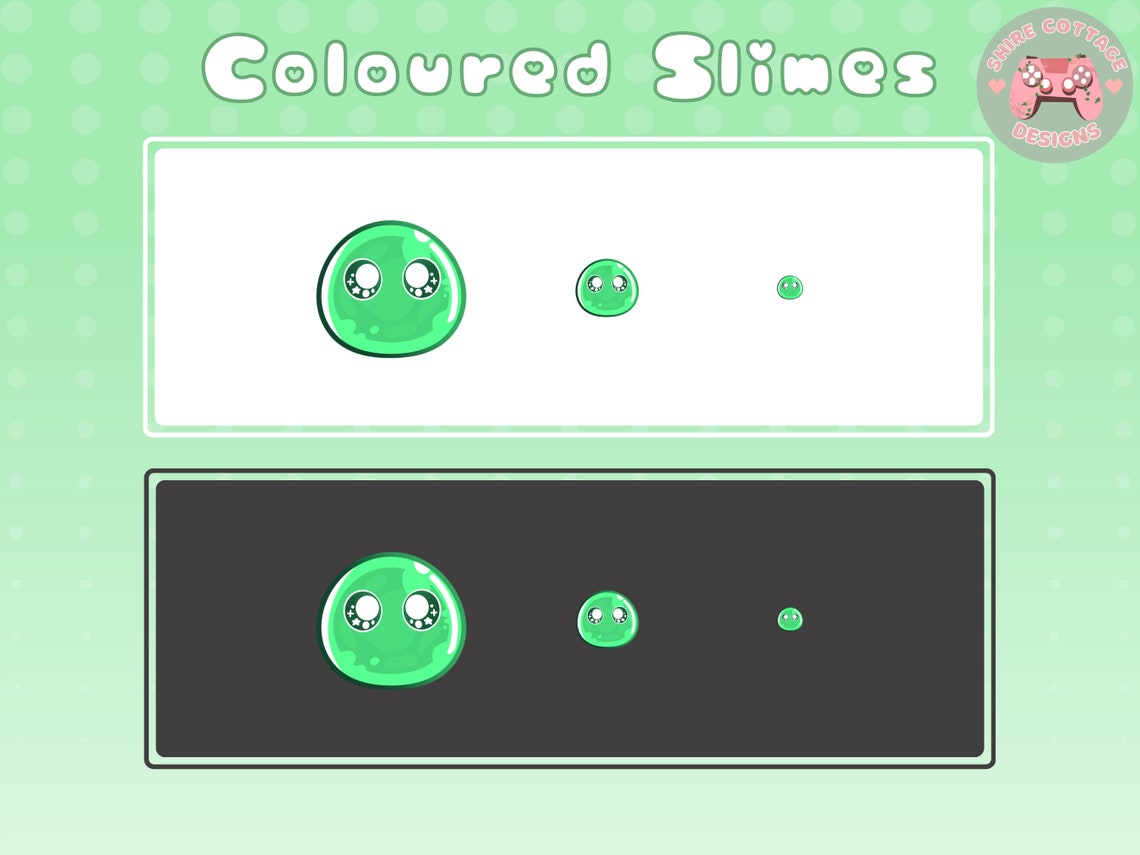 Slime Twitch Badges, Kawaii Sub Badges, Slime Emotes, Slime Stream Pack ...