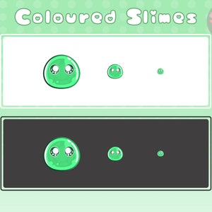Slime Twitch Badges, Kawaii Sub Badges, Slime Emotes, Slime Stream Pack ...